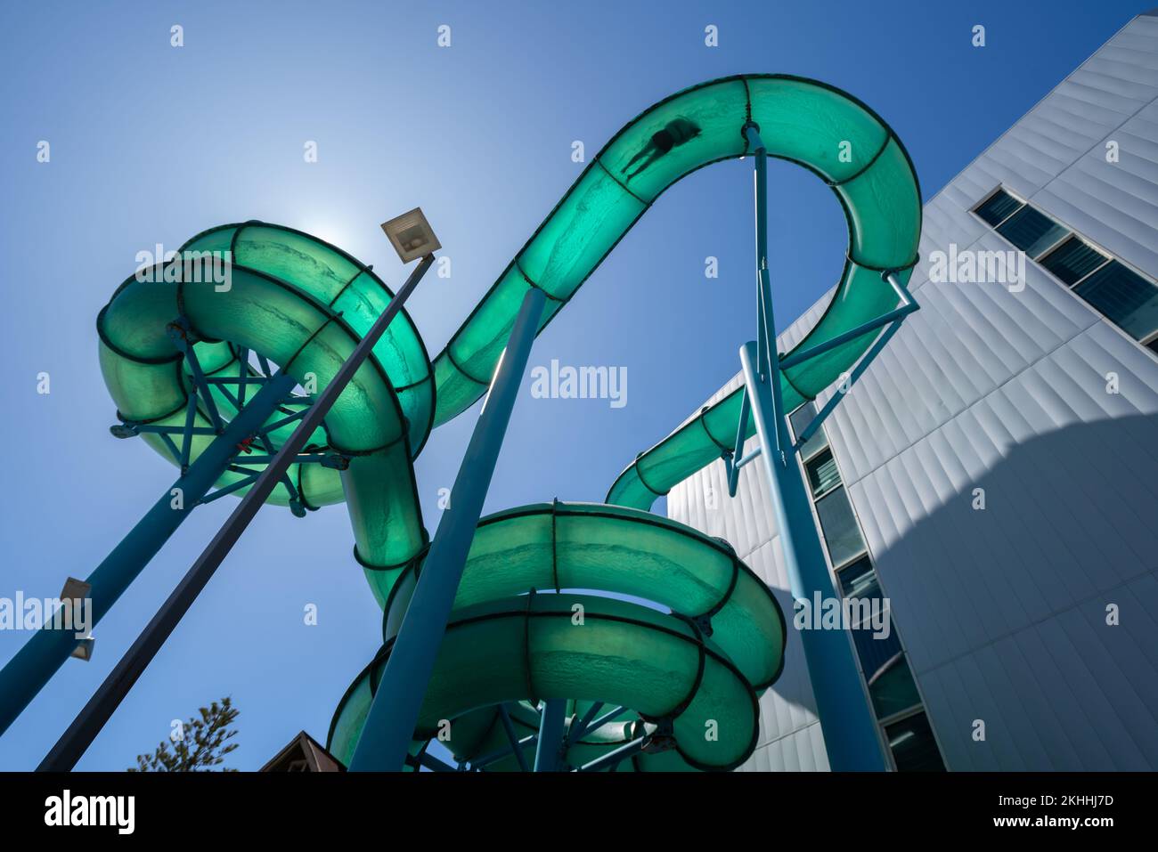 Adelaide, Australia. 24 November 2022. A human figure silhouetted in a ...