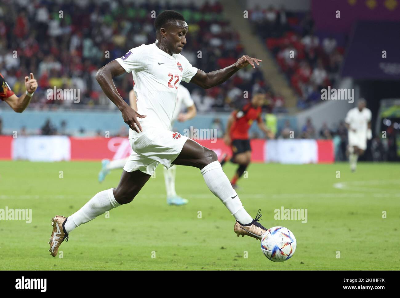 Richie Laryea of Canada during the FIFA World Cup 2022, Group F ...