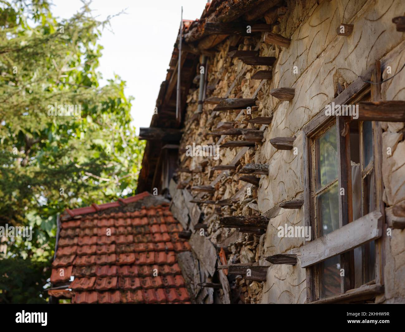 street and details of design of houses in town of Ormana Ibradi Antalya ...