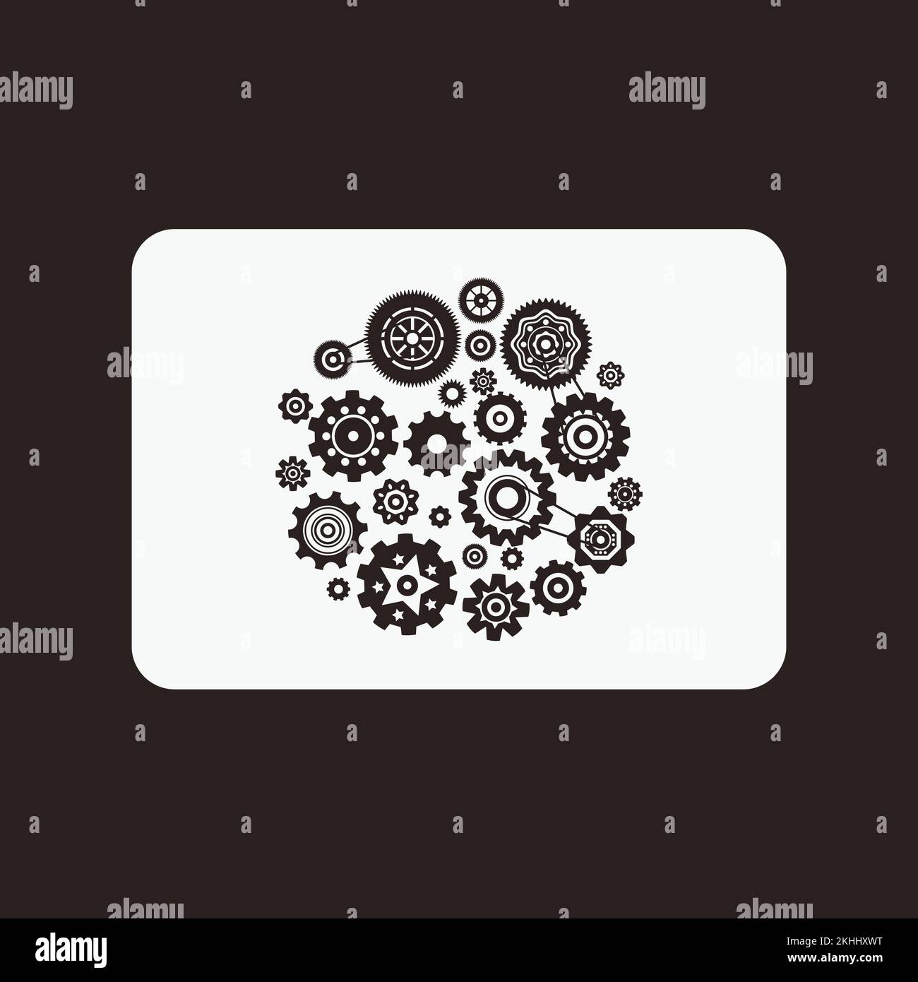 Engineering icon gear hard hi-res stock photography and images - Alamy