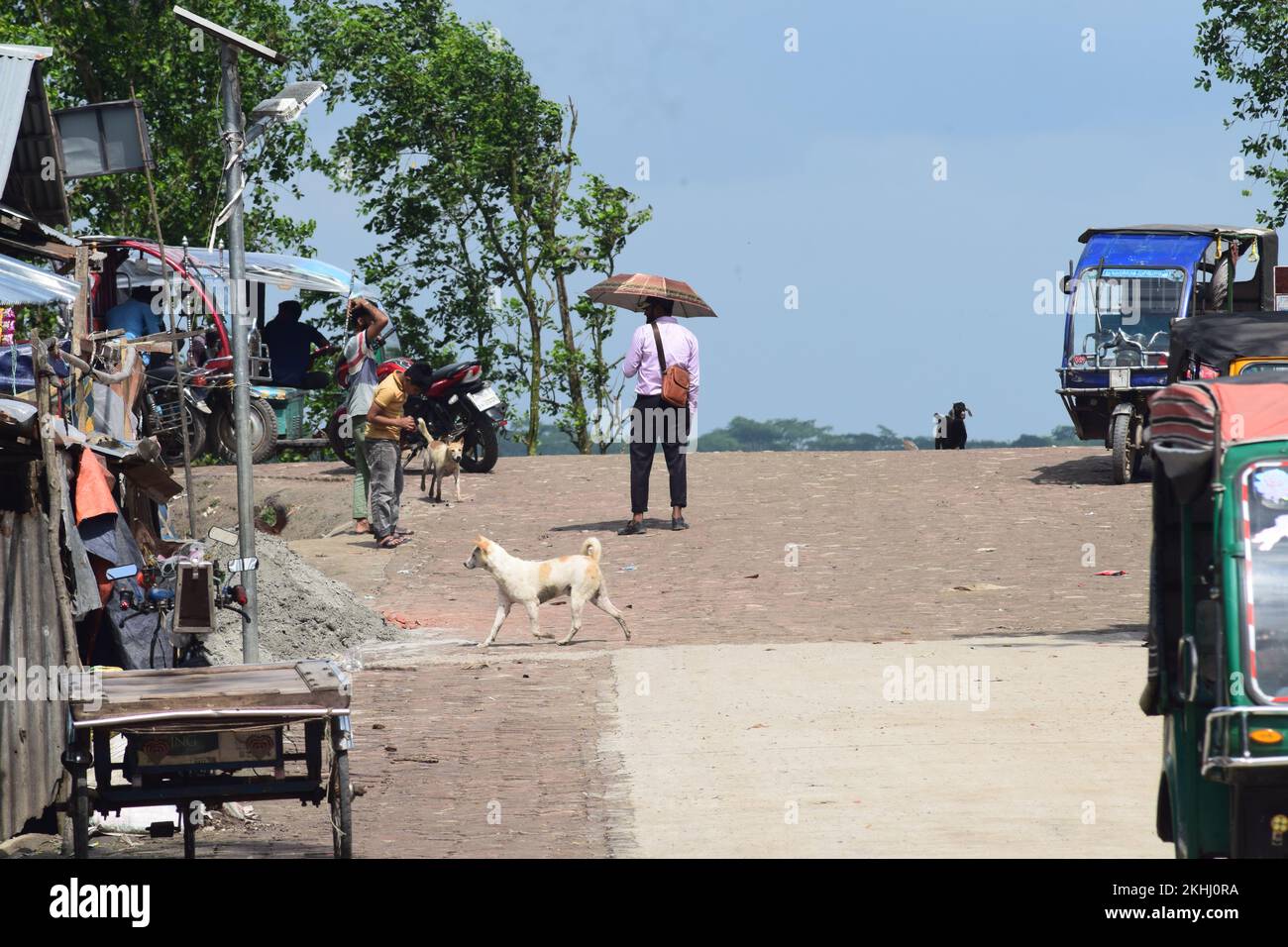 A simple day of a town Stock Photo - Alamy