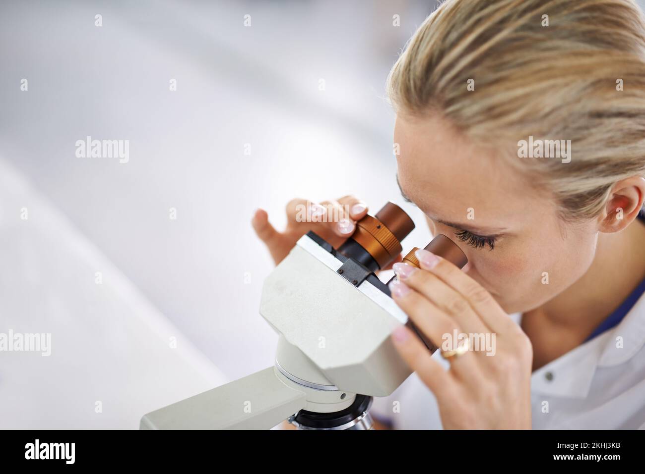 Life is all about how you see it. a beautiful woman in a laboratory ...