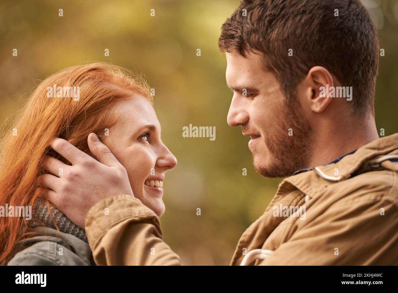 Im all yours. a happy young couple getting lost in each others presence ...