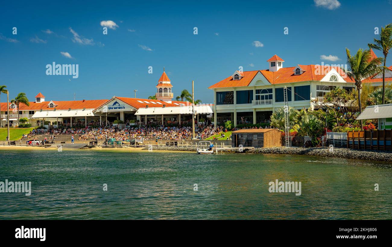 Gold Coast, Queensland, Australia - Water stage at Seaworld theme park ...