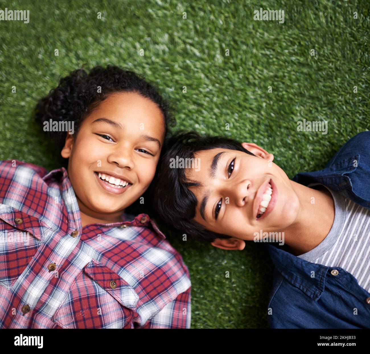 Stretching Out With My Sis A Brother And Sister Lying Together On The