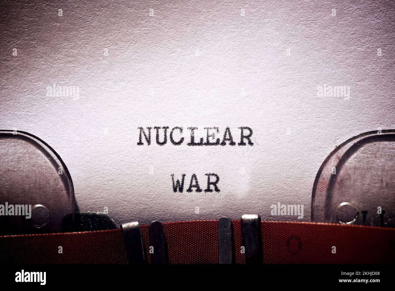 Nuclear war phrase written with a typewriter Stock Photo - Alamy