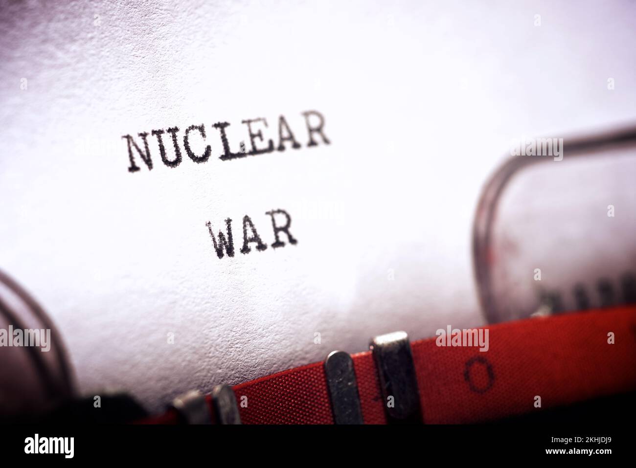 Nuclear war phrase written with a typewriter Stock Photo - Alamy