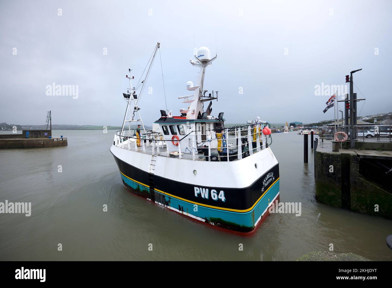 Padstow Cornwall UK 11 22 2022 Fishing Boat Isabelle Stock Photo - Alamy