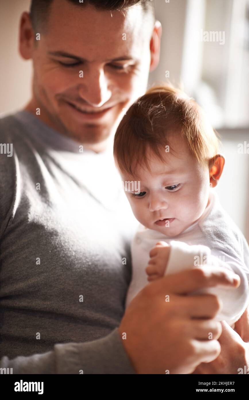 My finger may be small but I can still wrap daddy around it. a young ...