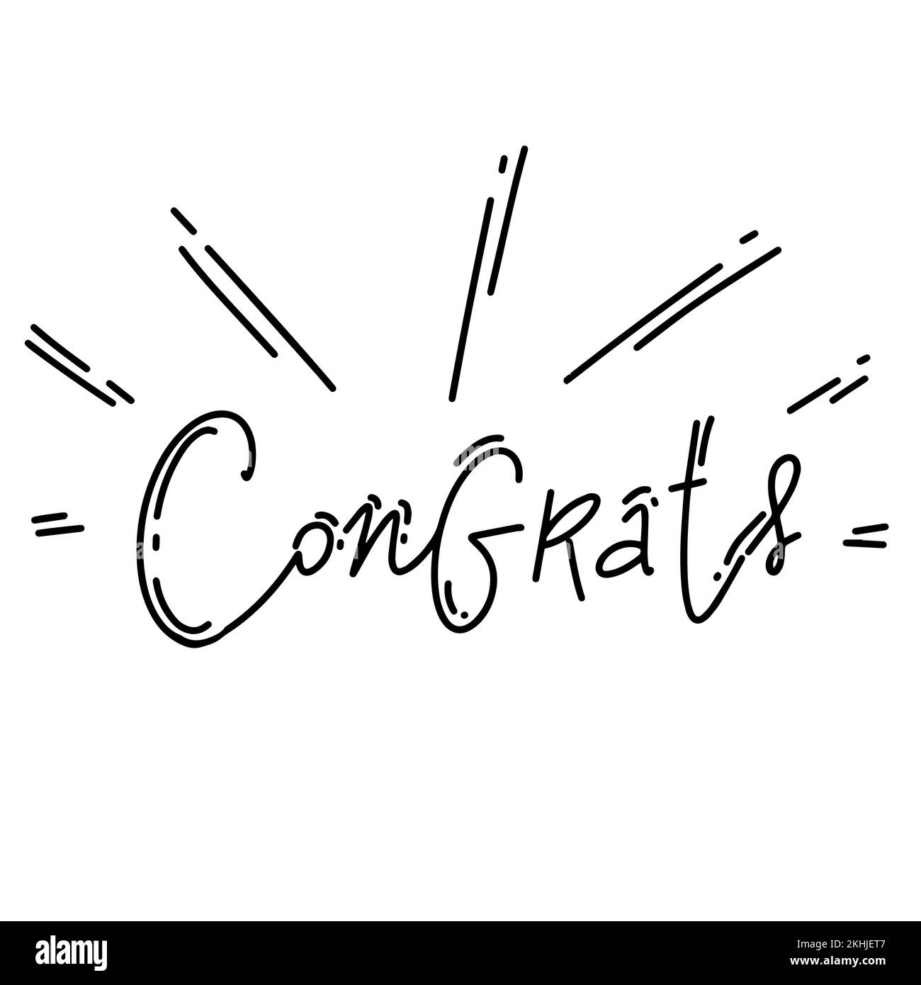 Congrats hand written lettering for congratulations card, greeting card ...
