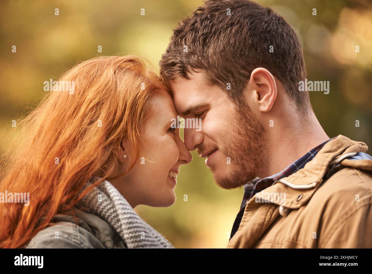 Youre all that I want. a happy young couple getting lost in each others ...