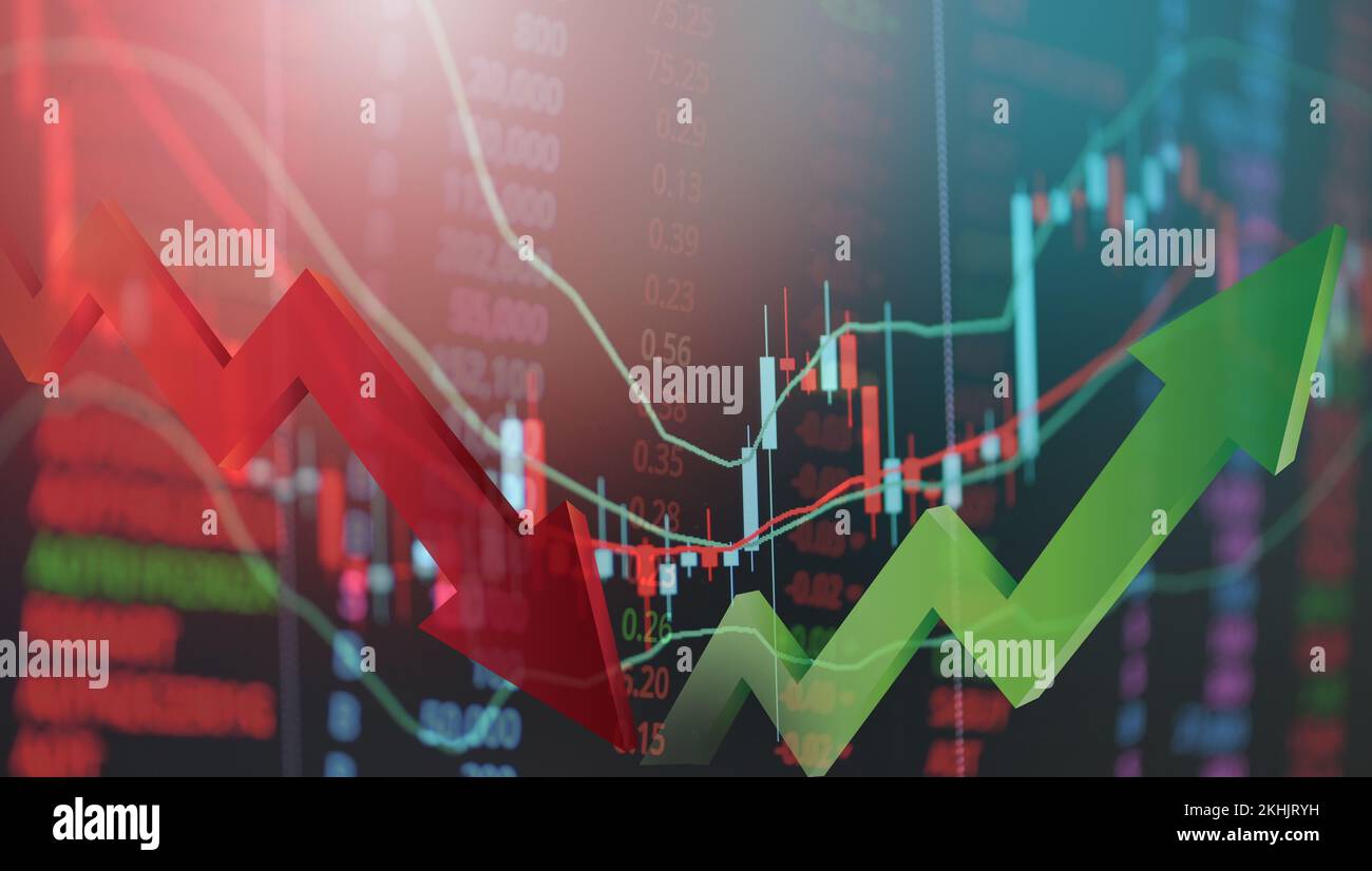 Stock market exchange loss trading graph analysis investment indicator ...