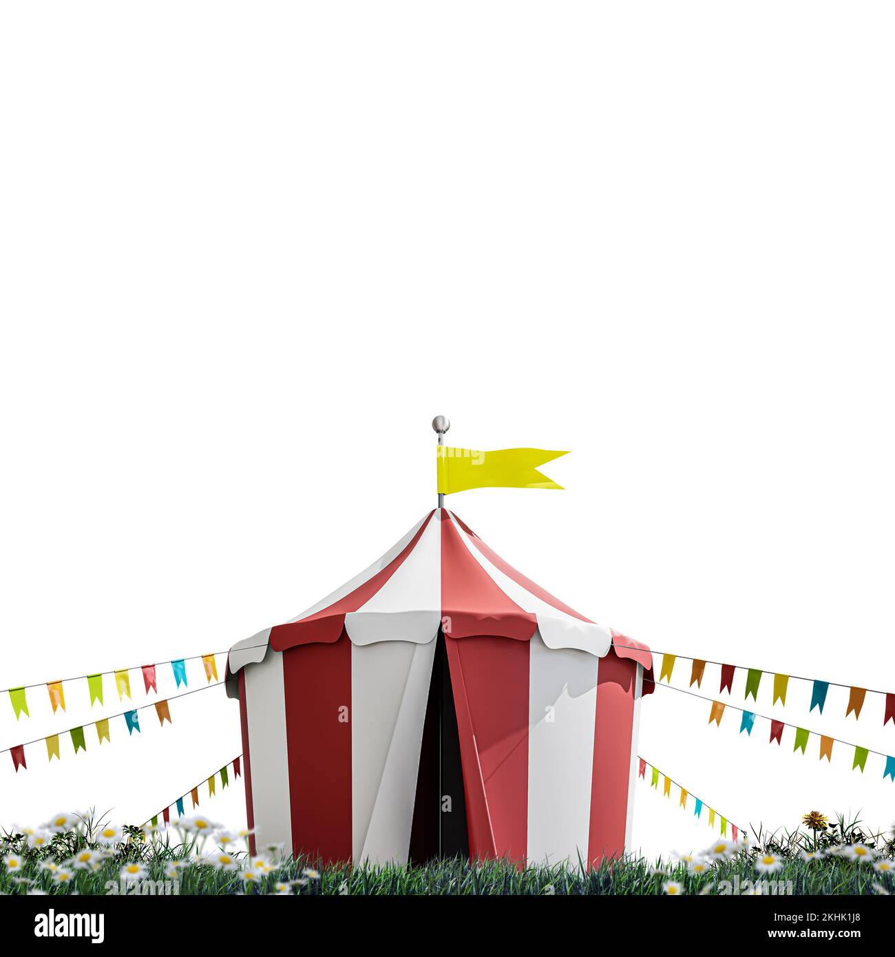 Circus tent isolated on white background 3d illustration Stock Photo ...
