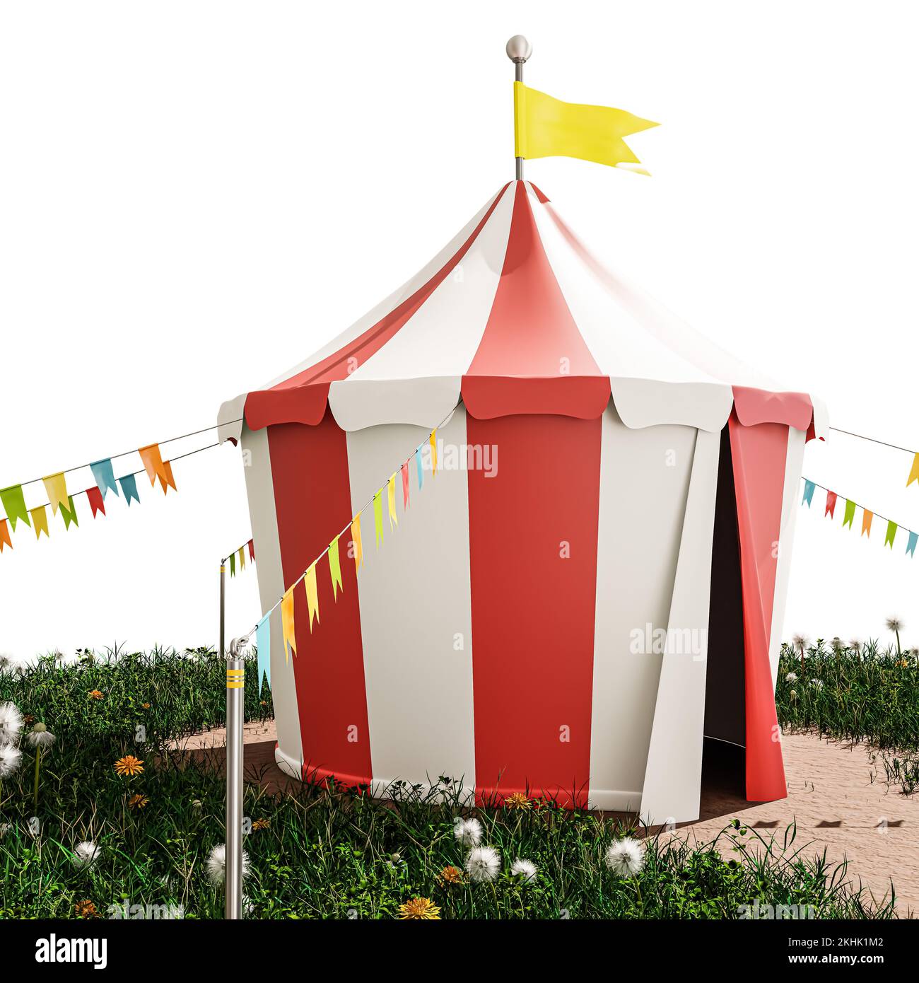 Circus tent isolated on white background 3d illustration Stock Photo ...