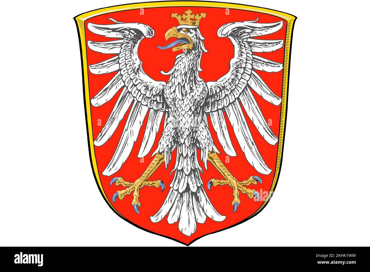 Coat of arms of Frankfurt city of Germany Hesse State, abstract Germany ...