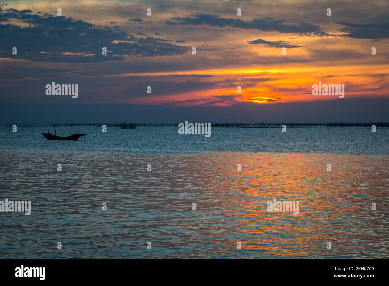Sea and sky Before Sunset background Stock Photo - Alamy