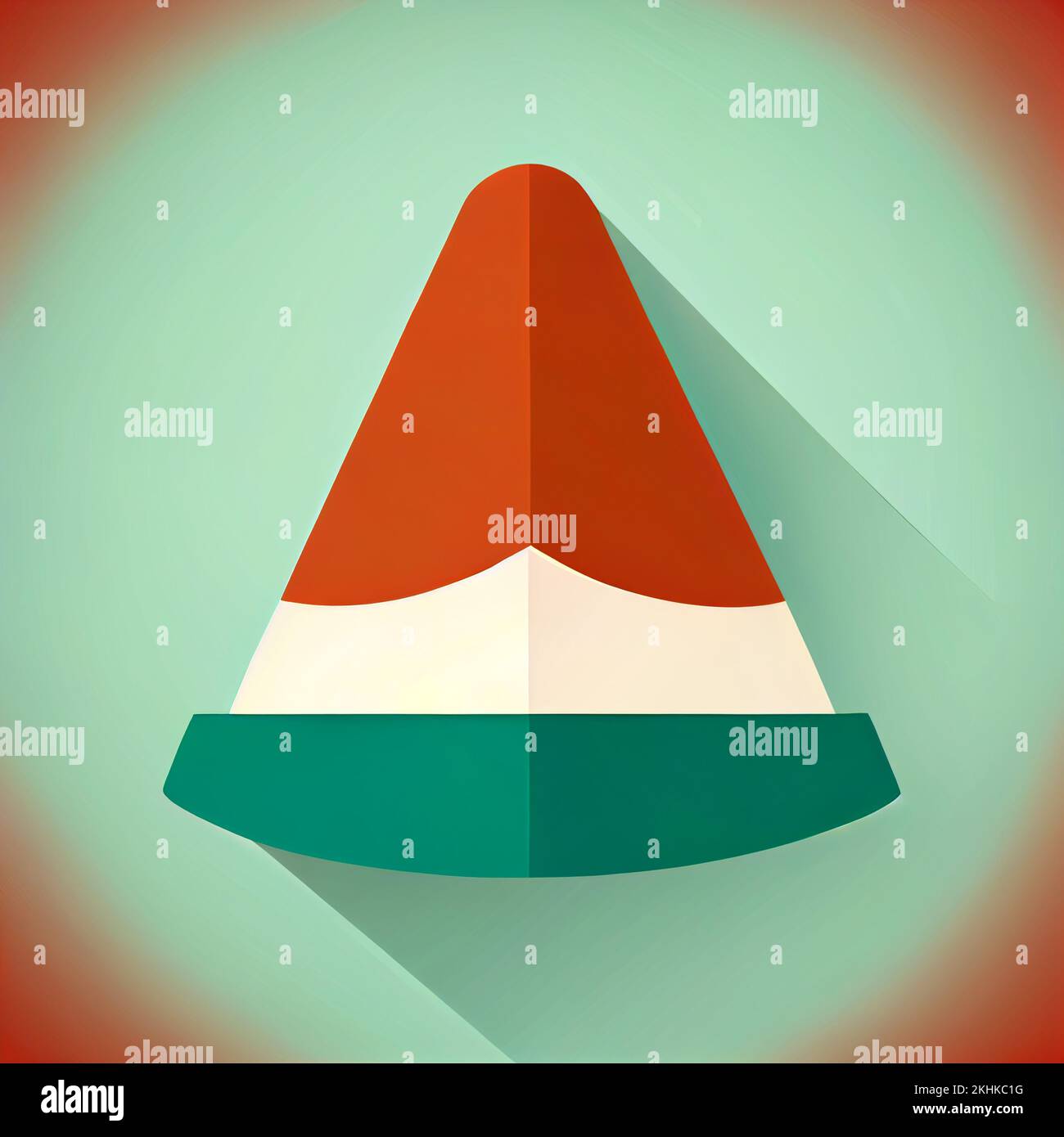 Flat Christmas Santa Claus Hat cartoon wallpaper. Modern flat design in ...