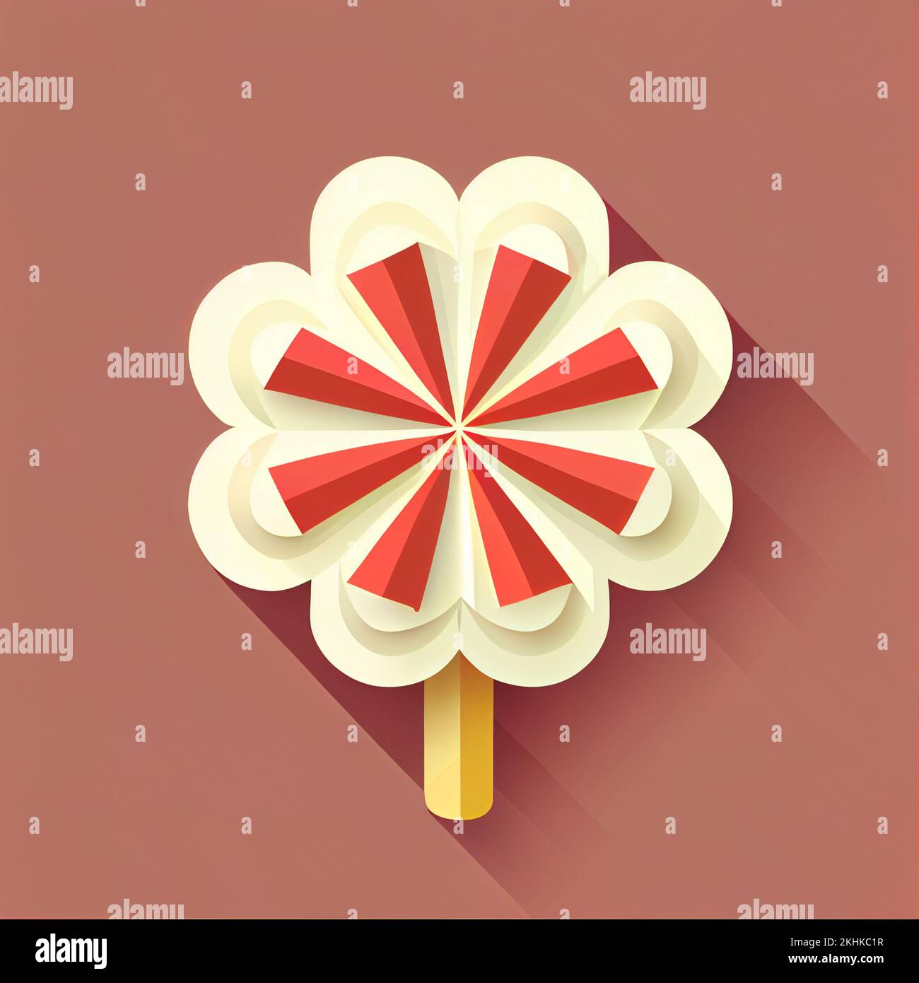 Flat Christmas sweet lollipops. Round candies cartoon wallpaper. Modern ...