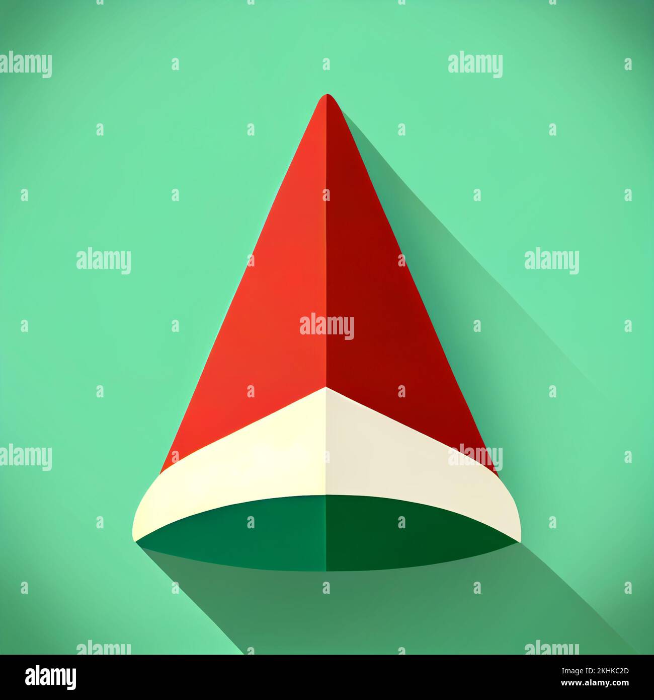 Flat Christmas Santa Claus Hat cartoon wallpaper. Modern flat design in ...