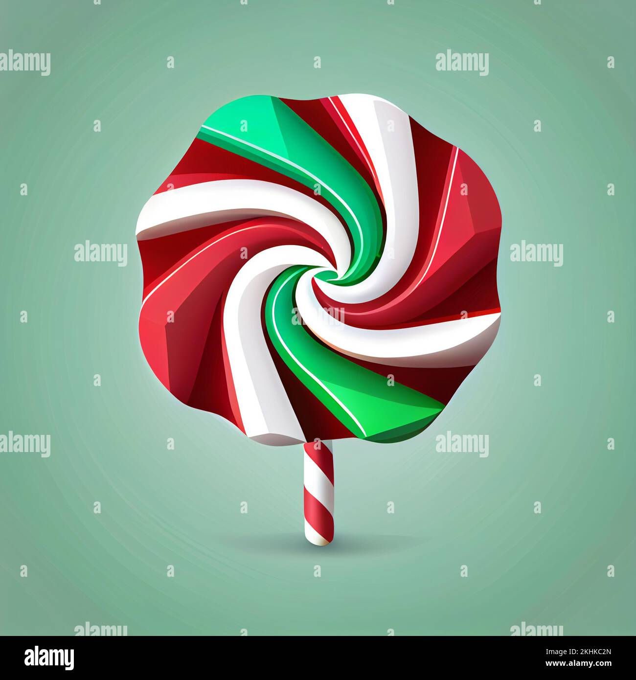 Flat Christmas sweet lollipops. Round candies cartoon wallpaper. Modern ...
