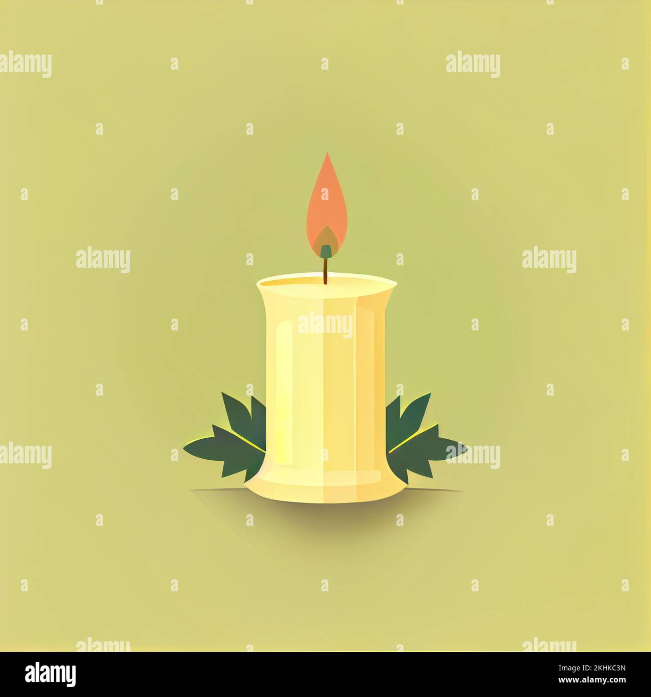 Flat Christmas Candle cartoon wallpaper. Modern flat design in winter ...