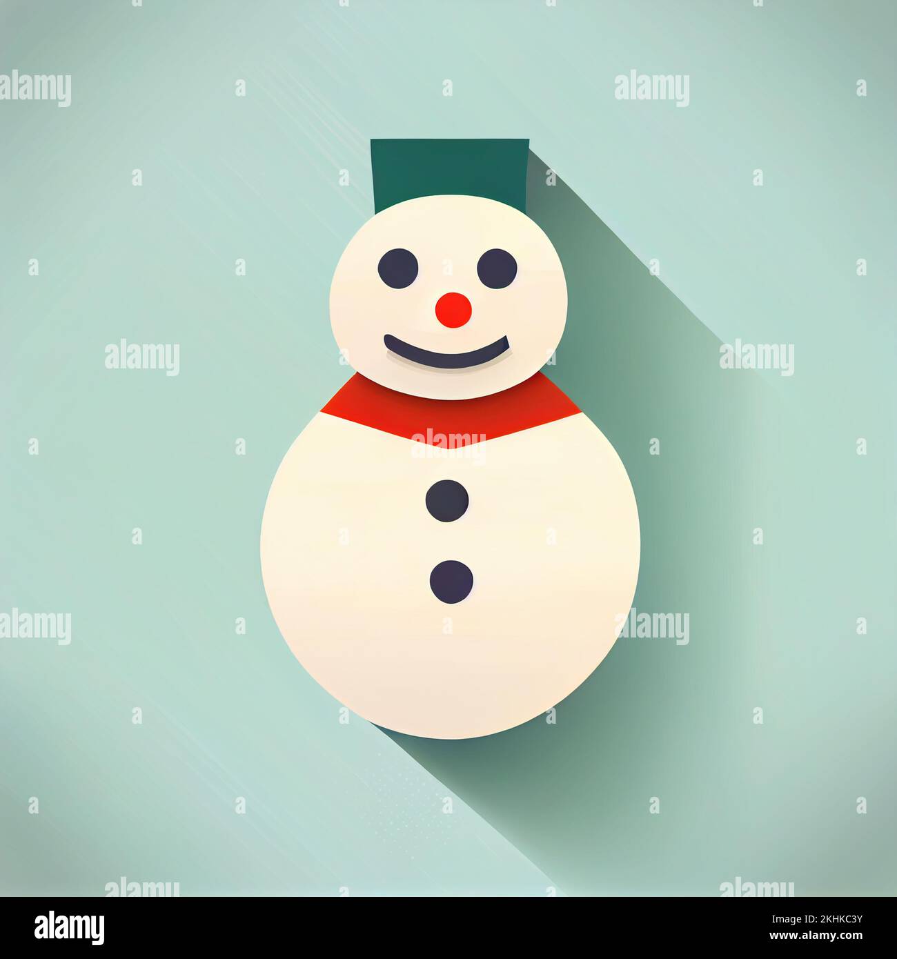 Flat Christmas Snowman cartoon wallpaper. Modern flat design in winter ...