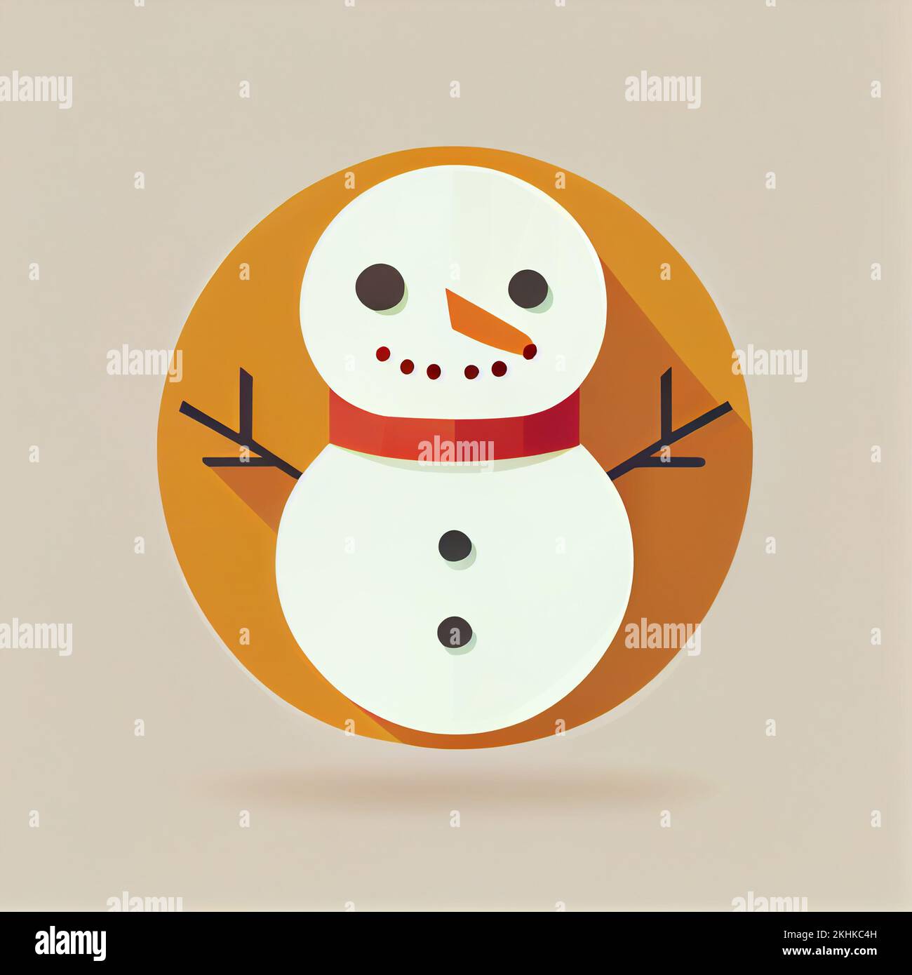 Flat Christmas Snowman cartoon wallpaper. Modern flat design in winter ...