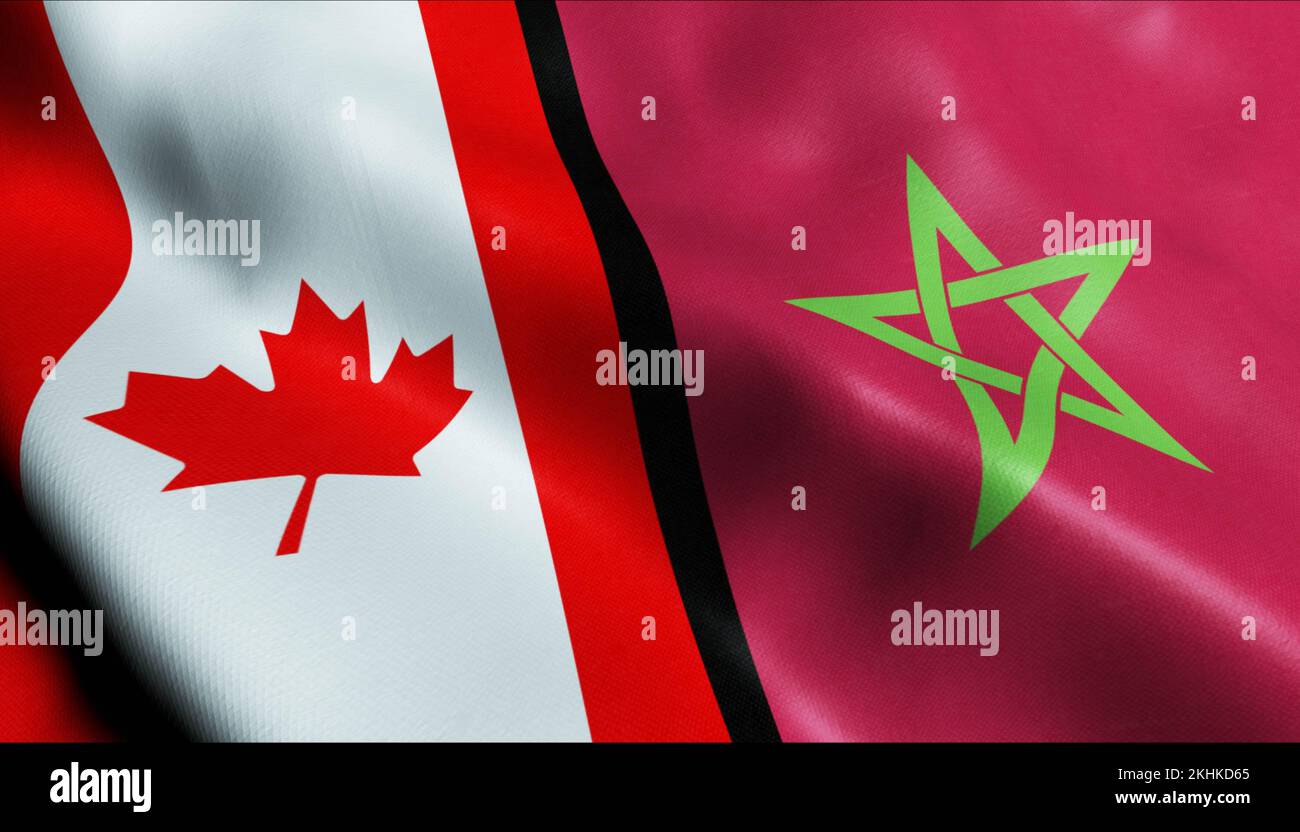 Morocco canada flag hi-res stock photography and images - Alamy
