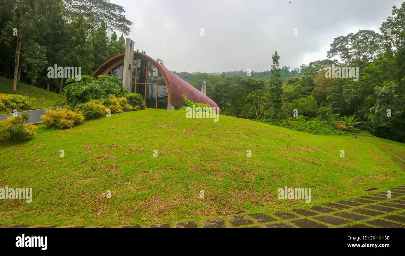 Beautiful church with half tube design Stock Photo - Alamy