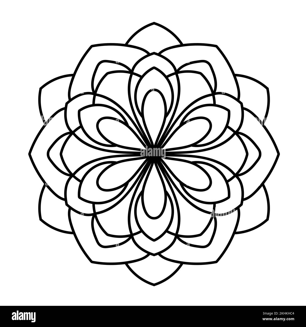 Vector mandala pattern. Coloring book element. Abstract lace pattern ...