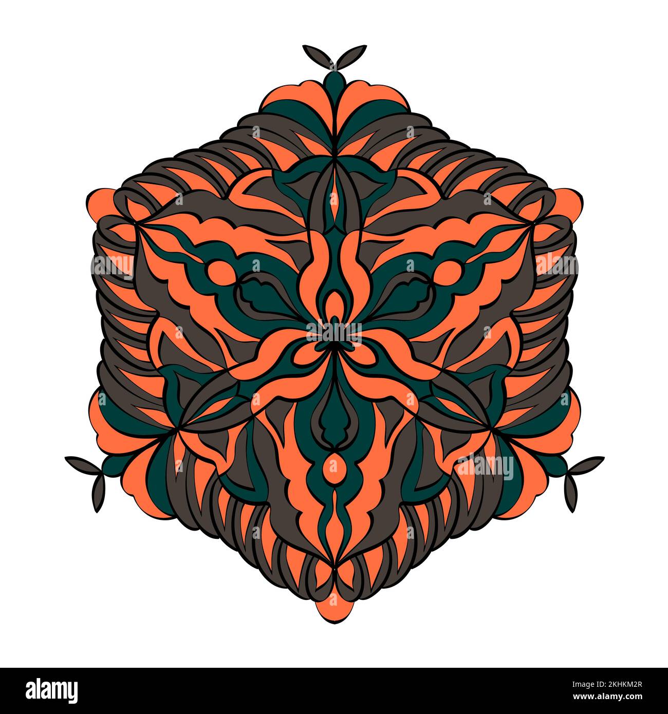 Abstract mandala pattern, vector illustration. Bright ornament. Graphic ...