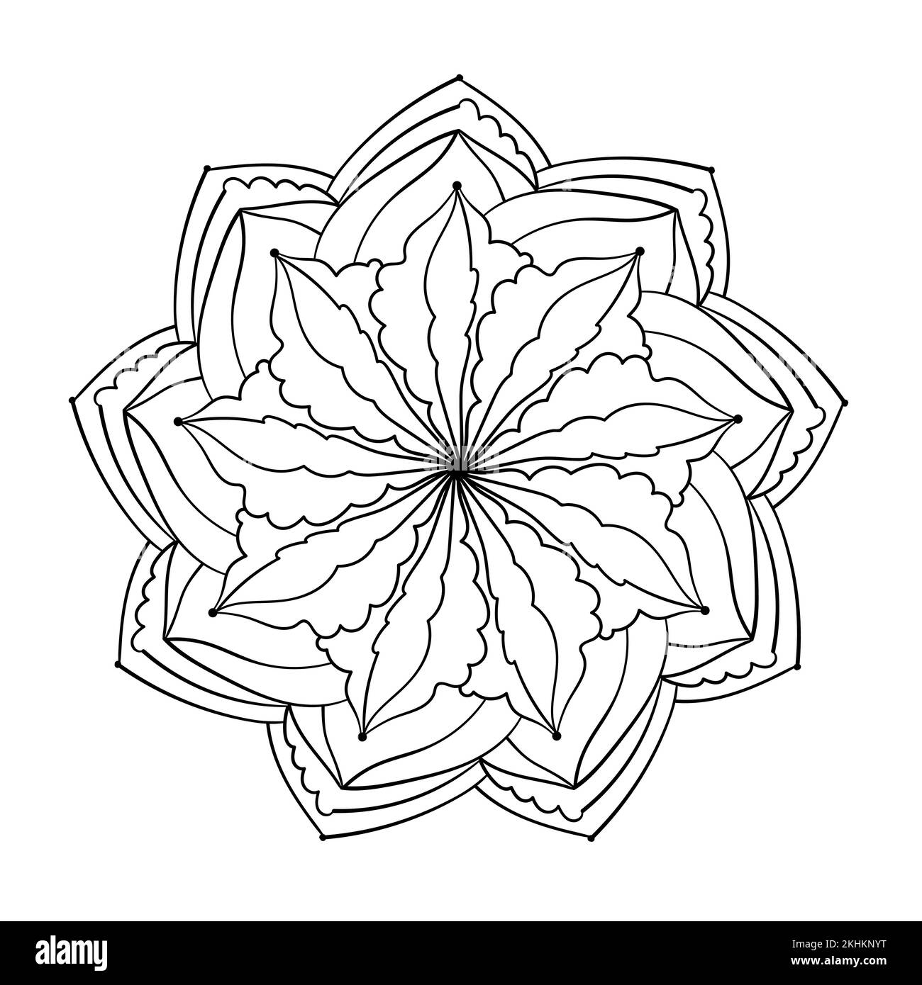 Ethnic mandala ornament. Round pattern Stock Vector Image & Art - Alamy