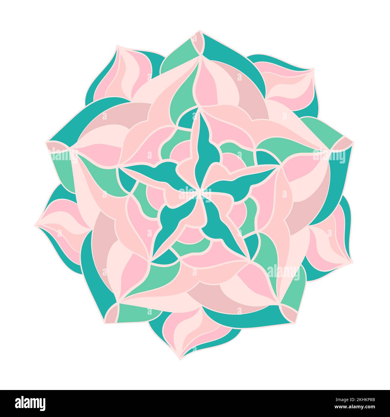 Abstract mandala pattern, vector illustration. Bright ornament. Graphic ...