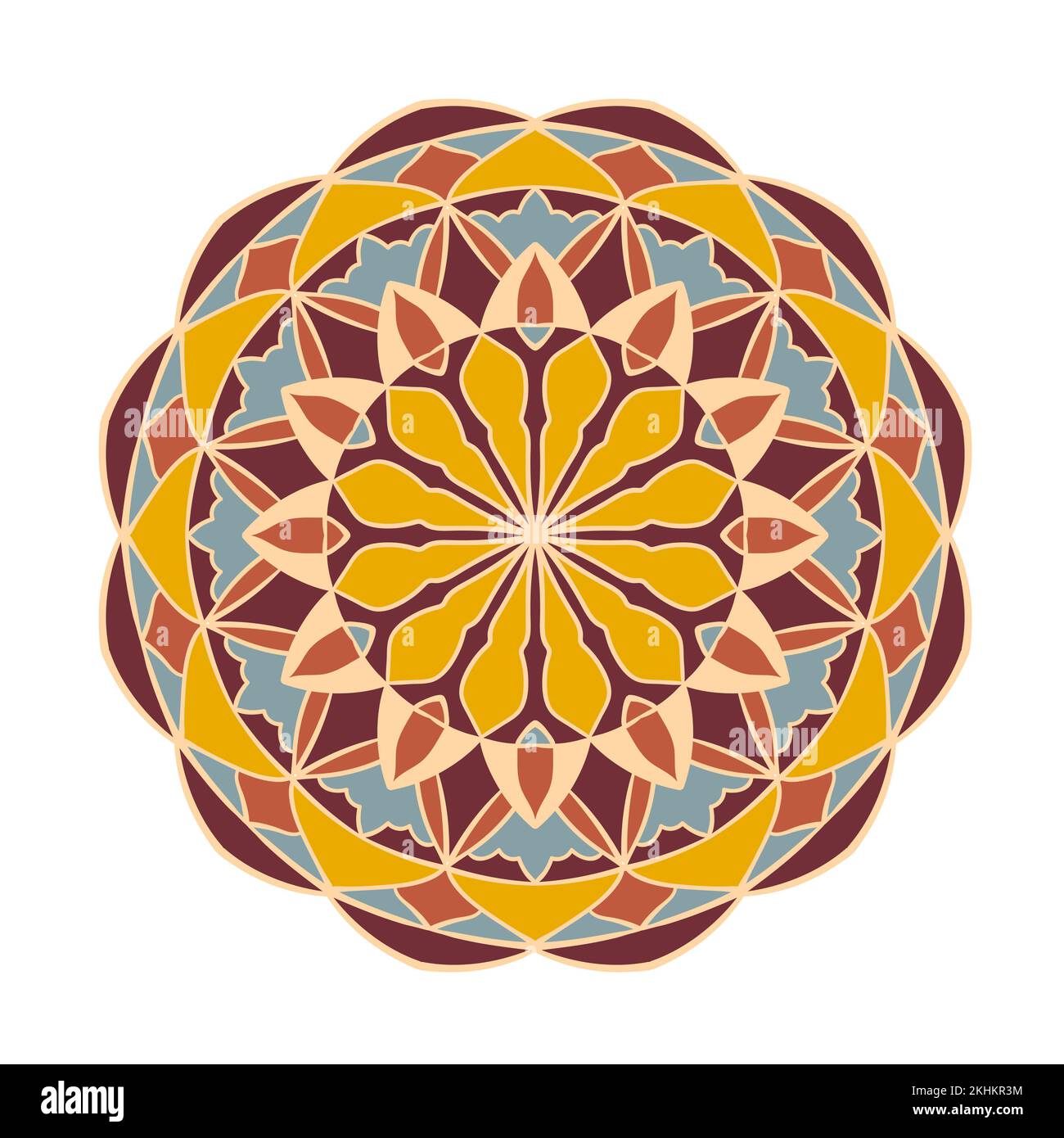 Abstract mandala pattern, vector illustration. Bright ornament. Graphic ...