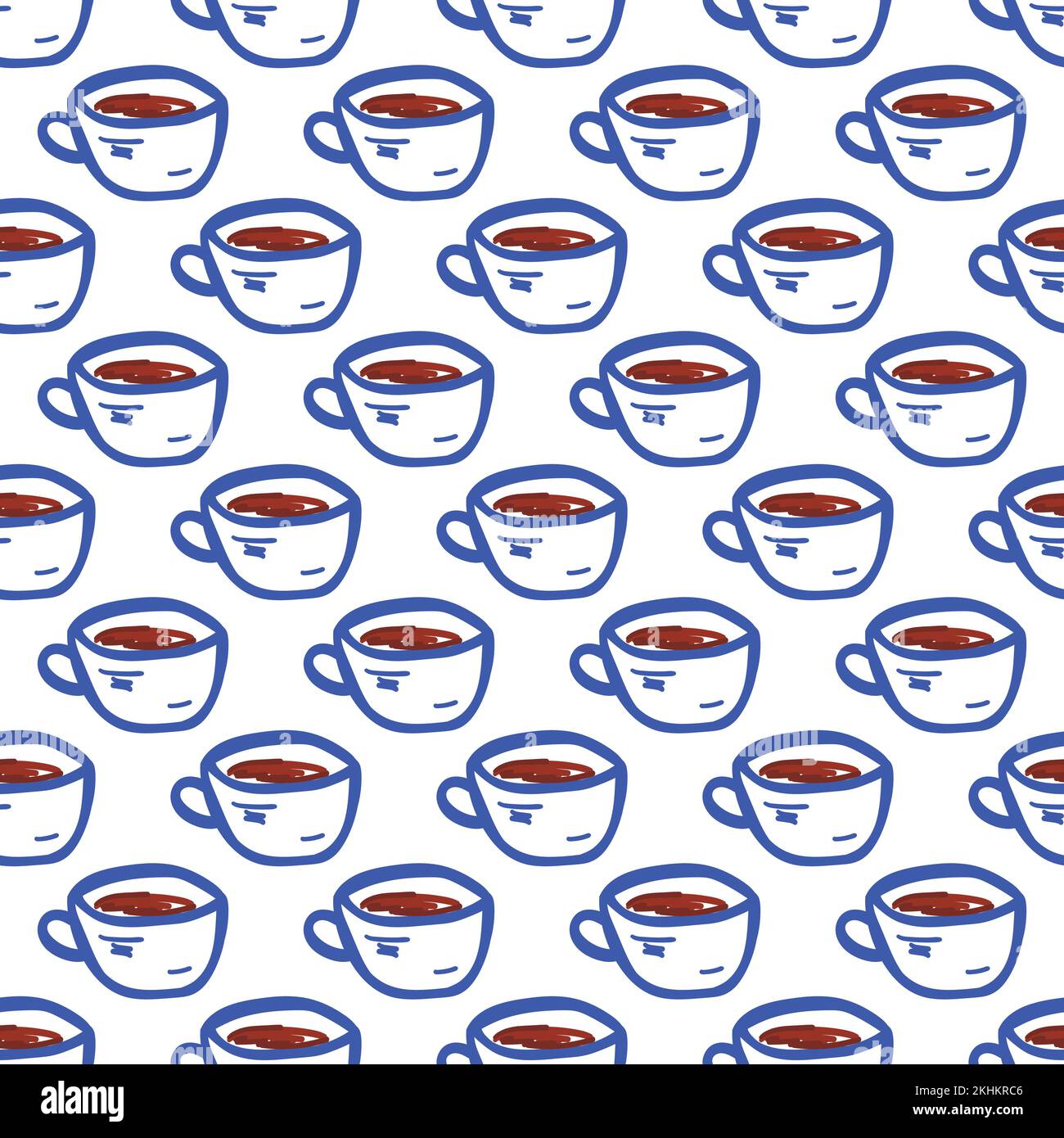 Christmas seamless pattern. Background with tea cups for wrapping paper ...