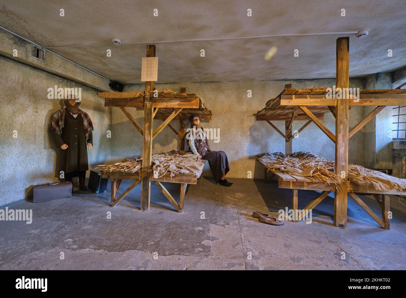 Recreation of the women, female prisoner cell, dormitory, barrack ...