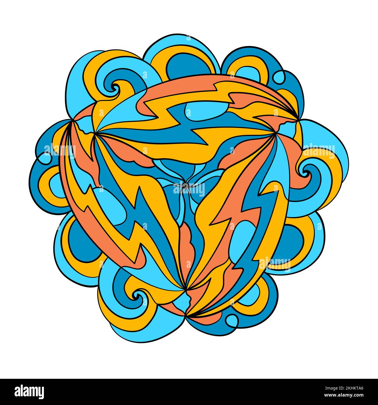 Abstract mandala pattern, vector illustration. Bright ornament. Graphic ...