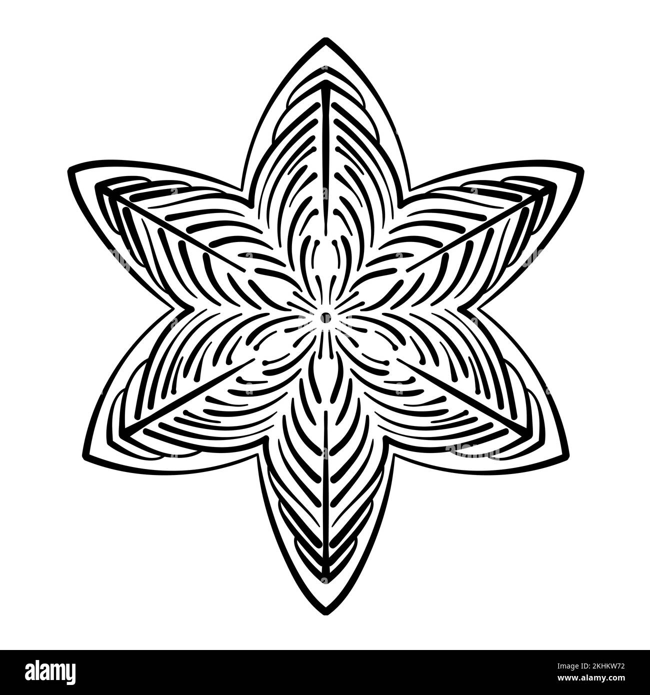 Elegant abstract mandala pattern in circle. Vector illustration Stock ...