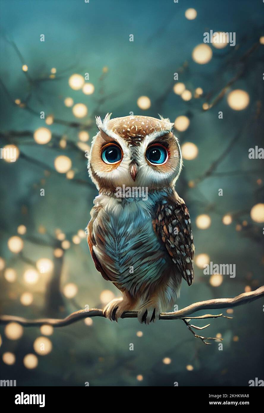 Owl digital art hi-res stock photography and images - Alamy
