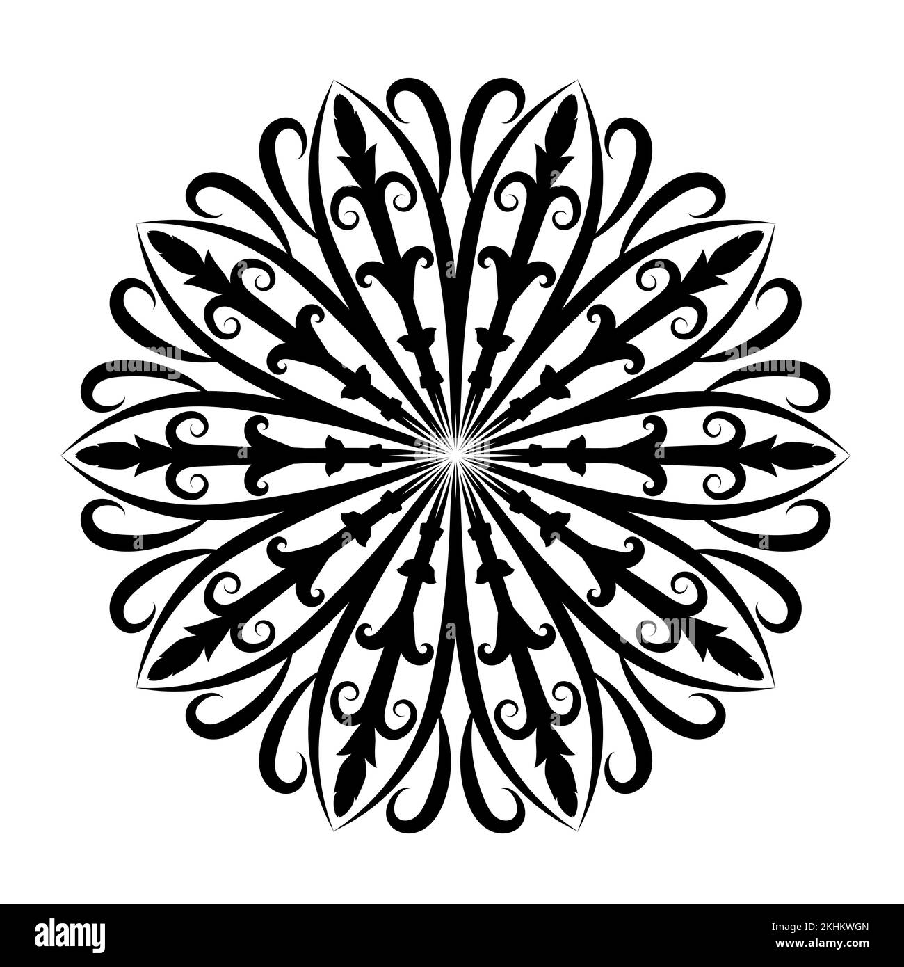 Mandala round pattern. Elegant ornament for graphic design. Vector ...