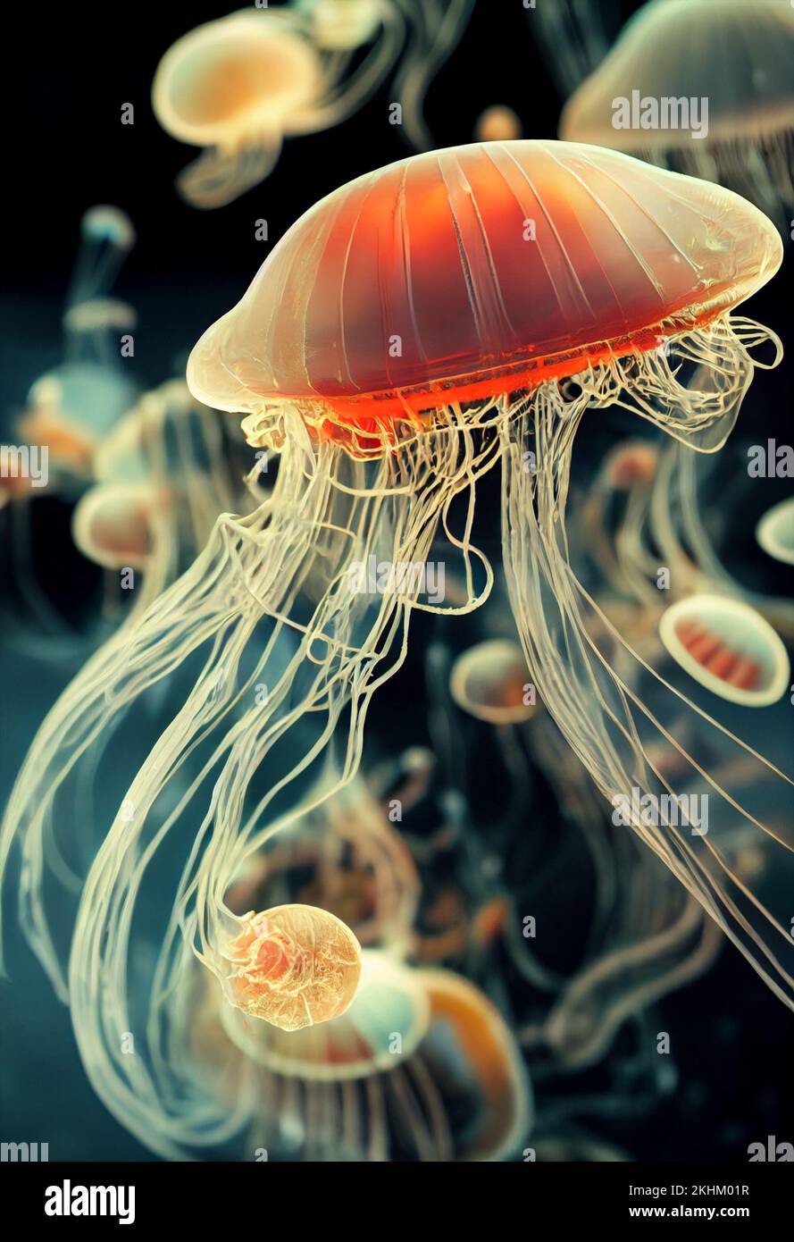 Marine animals in nature illustration hi-res stock photography and ...