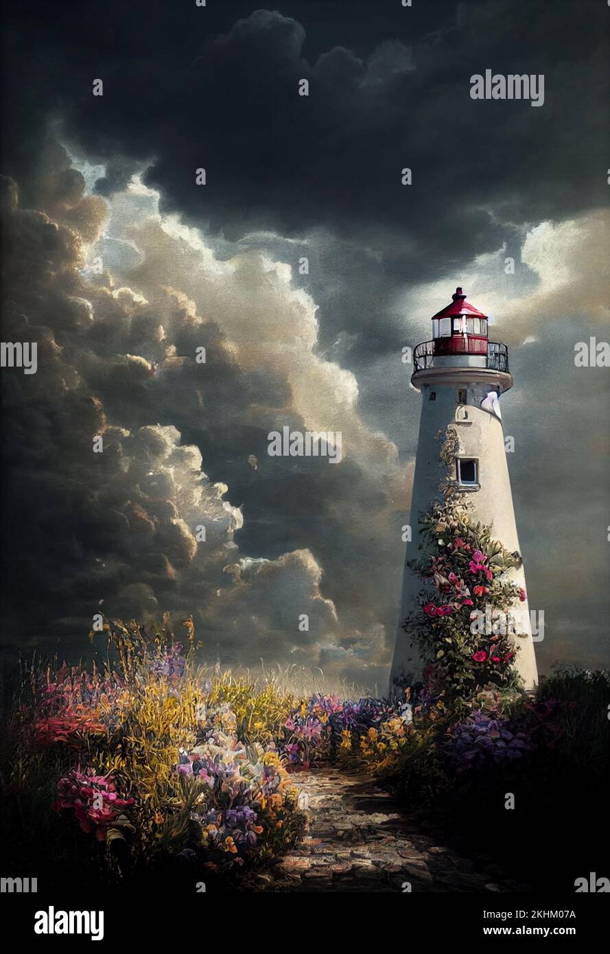 The lighthouse of digital art hi-res stock photography and images - Alamy