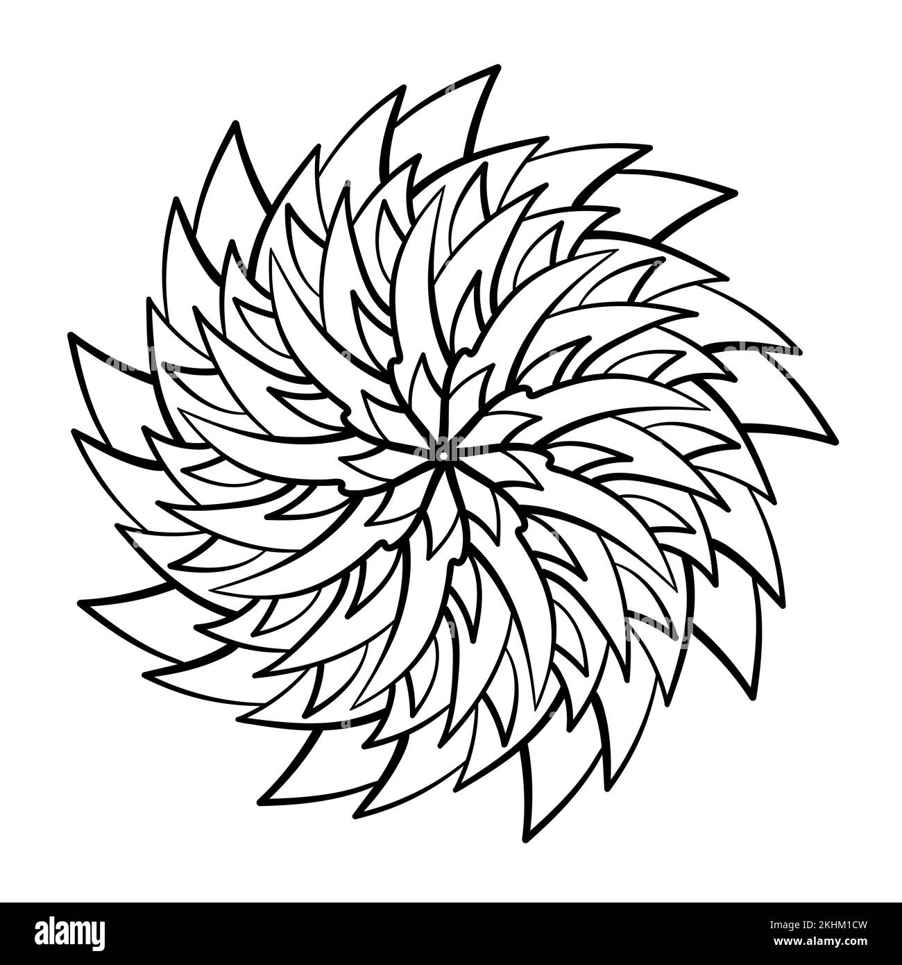 Elegant abstract mandala pattern in circle. Vector illustration Stock ...