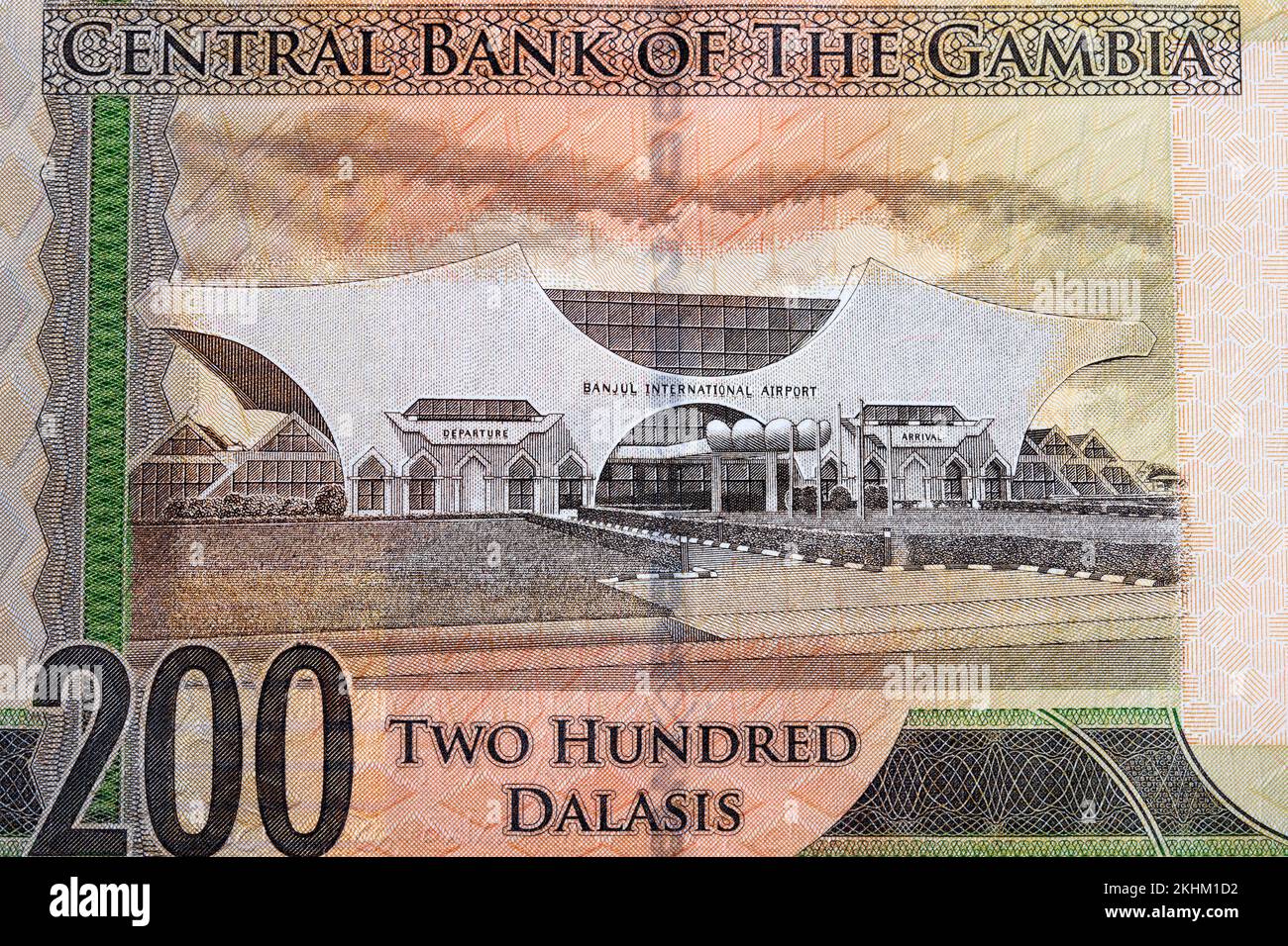 Banjul International Airport from Gambian money - dalasi Stock Photo ...