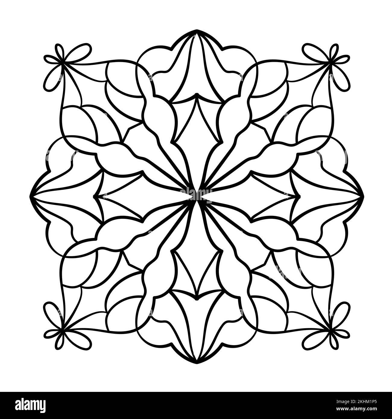 Vector arabesque for design template. Abstract ornament for coloring ...