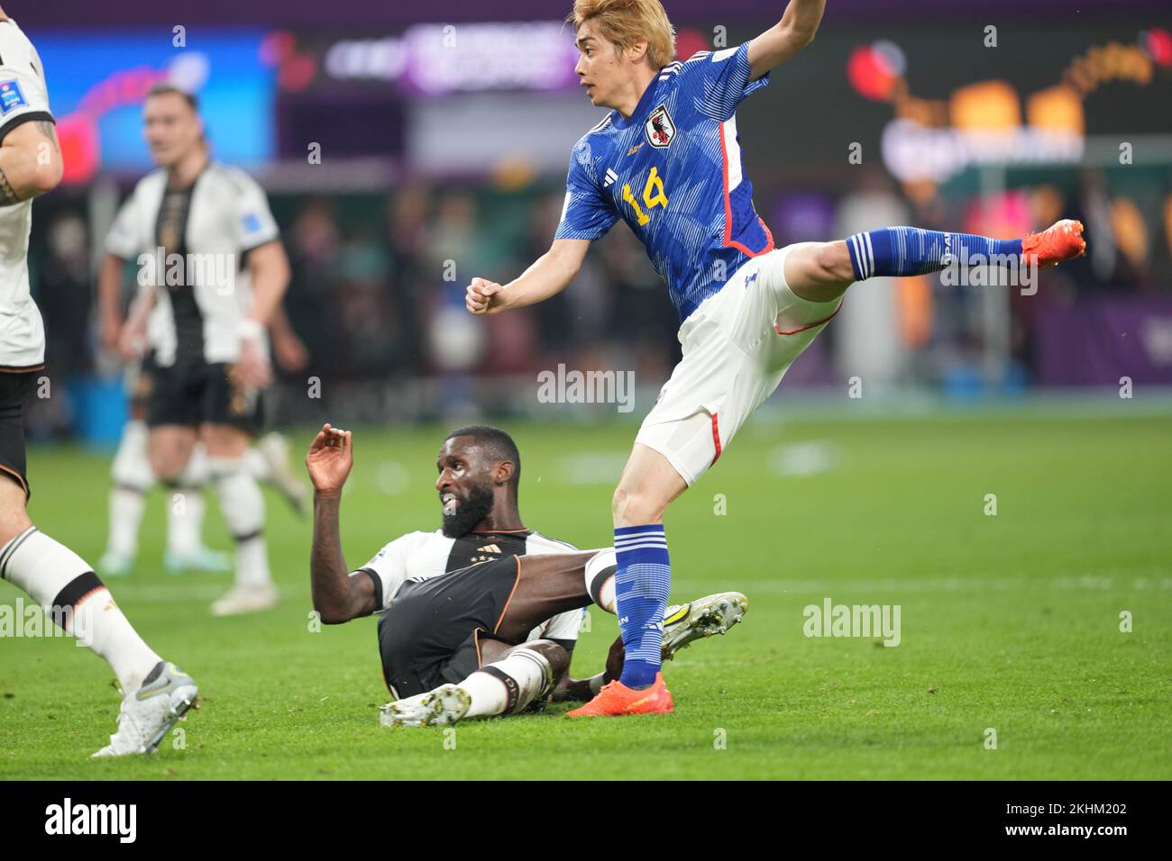 Al Rayyan, Qatar, November 23, 2022. Junya Ito (14) of Japan during the ...