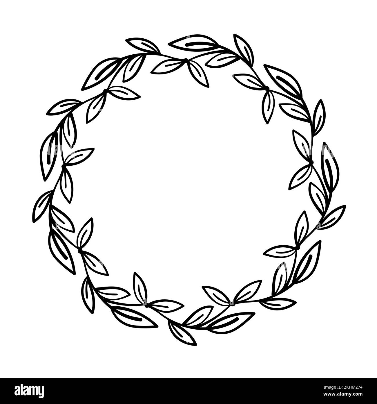 Wreath copy space on Black and White Stock Photos & Images - Alamy