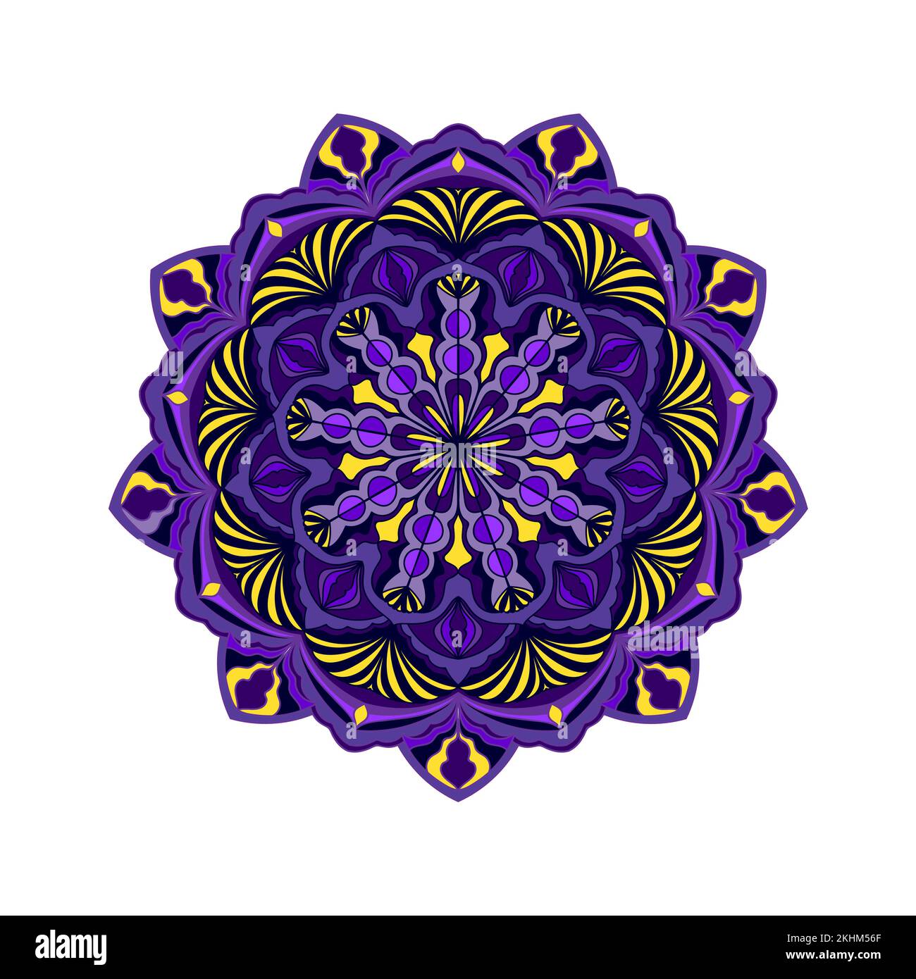 Vector doodle mandala. Rouns pattern with ornament Stock Vector Image ...