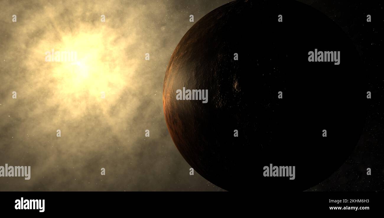 Towards Huya dwarf planet, binary trans-Neptunian object Stock Photo ...