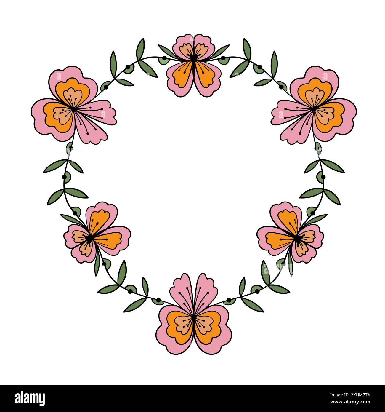 Vector floral frame. Decorative element for graphic design Stock Vector ...